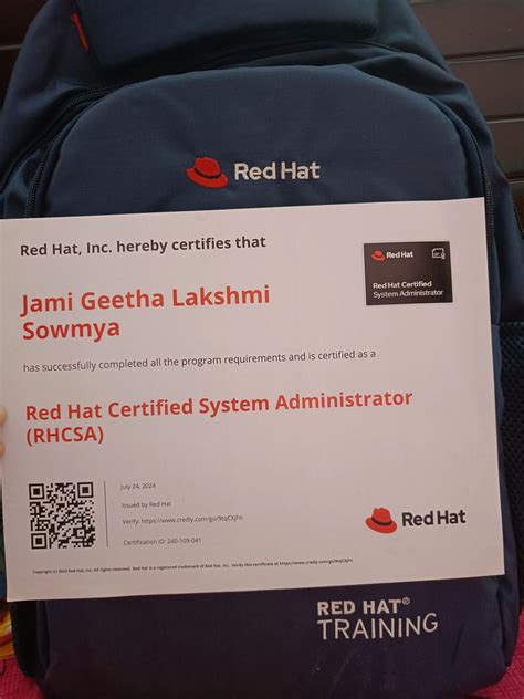 Geetha Lakshmi Sowmya Jami On Linkedin Redhat Rhcsa Certification Learning Journey 15