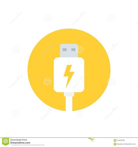 Usb Charging Plug Vector Illustration Stock Vector Illustration Of Object Universal
