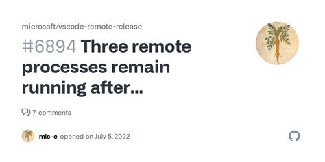 Three Remote Processes Remain Running After Disconnecting Issue Microsoft Vscode