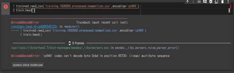 cp949 codec can t decode byte 0xbd in position 85730 illegal