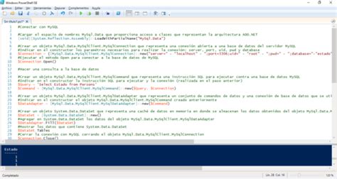 Conectar A MySQL Desde PowerShell Operating Systems Scripting