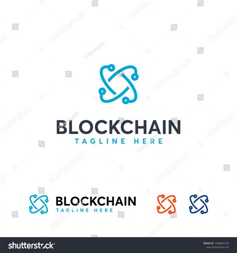Blockchain Logo Designs Concept Vector Technology Stock Vector Royalty