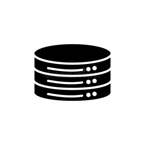 Database Icon Set Cylinder Server Data Storage Vector Symbol Hdd