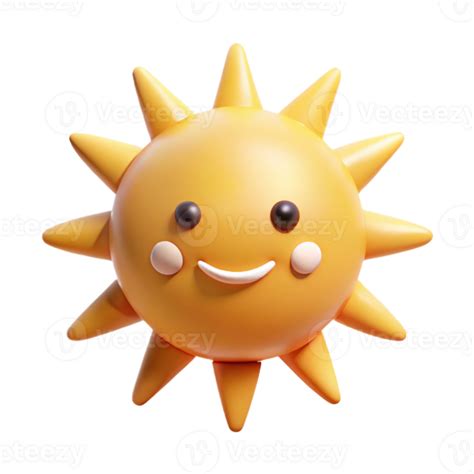 Nostalgic Dramatic Smiling Sun With Triangular Rays Clean Lines Flat Color Minimal Design