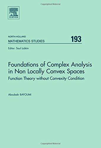 Complex Analysis Locally Convex AbeBooks
