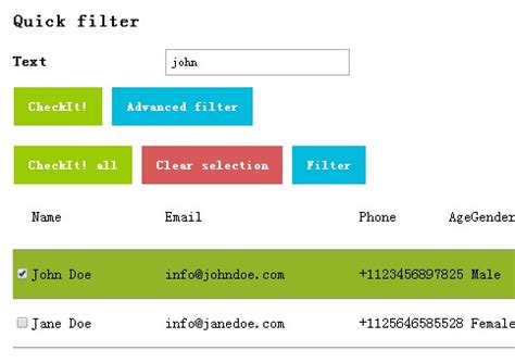 Jquery Plugin For Data Table Filting And Selecting Checkit Free Jquery Plugins