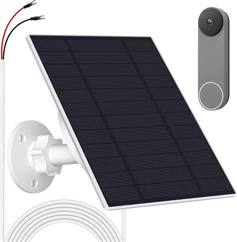 Solar Panel For Google Nest Doorbell W Solar Panel Charging With U Shape Port IP Waterproof
