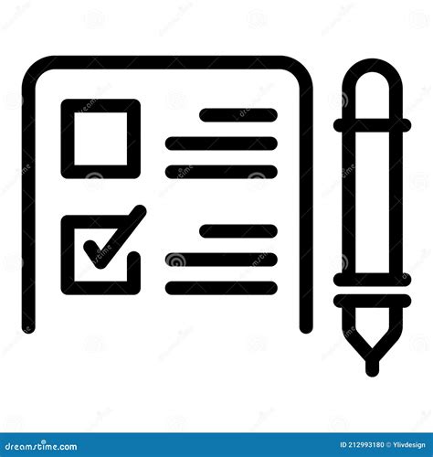 Campaign Survey Icon Outline Style Stock Vector Illustration Of Survey Choice 212993180