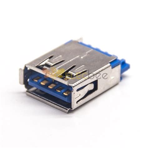 Usb 9p Female Socket 180 Degree Copper Shell Withour Roll Edge 20pcs