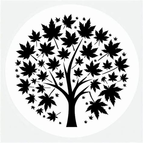 Premium Vector Maple Tree Silhouettes Design