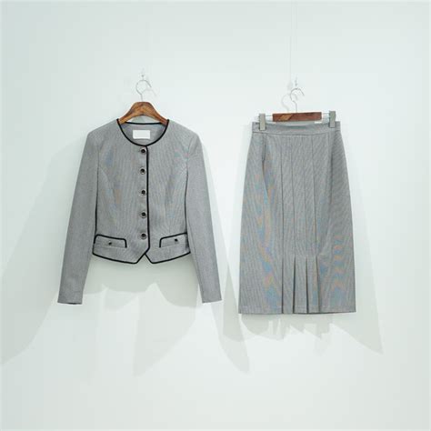 봄 가을 투피스 세트 자켓 주름 치마 수트셋업 77가능 스타일라떼