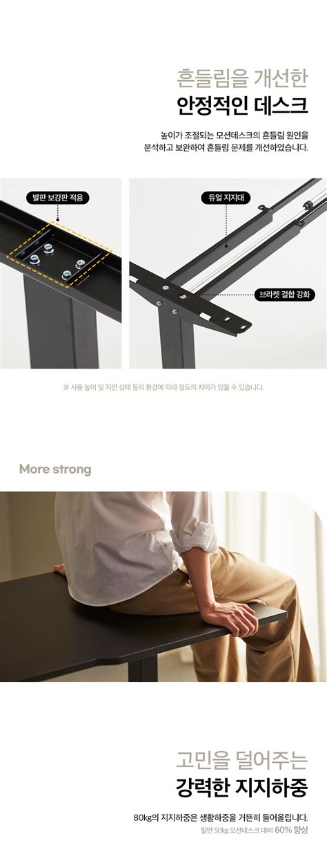 책상 전동 높이조절 스탠딩 모션데스크 Md301 1600 오늘의집 쇼핑