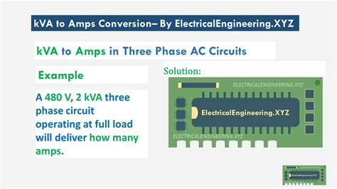 KVA To Amps Conversion Formulas For Single Two And Three Phase AC Circuits Video