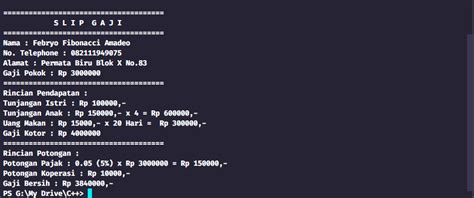 Slip Gaji Karyawan Sesuai Dengan Golongan Karyawan Dalam Bahasa