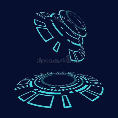 Sci Fi Circle Frame Modern User Interface Element Technology Futuristic Stock Illustration