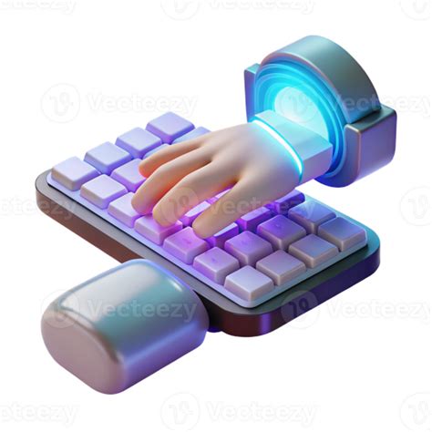 Impressive Vintage A Holographic Keyboard Projecting From A 4k 59062465 Png