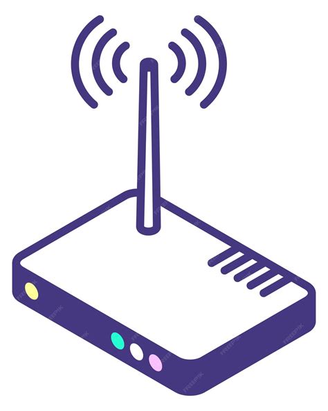 Internet Router Pictogram Draadloos Modem Isometrisch Symbool Geïsoleerd Op Een Witte