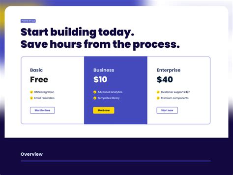 SaaS Pricing Page By Flavia Sana On Dribbble