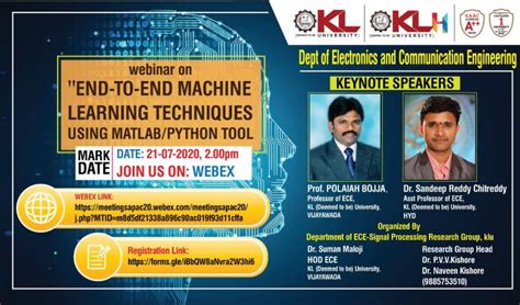 Kl University On Linkedin Webinar Pythontools Matlab Ece Engineering Klu