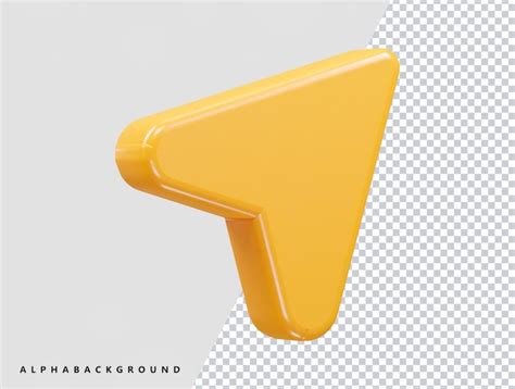 단어 배경이 있는 노란색 화살표 프리미엄 Psd 파일