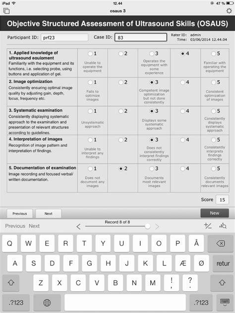 The Digital Objective Structured Assessment Of Ultrasound Skills