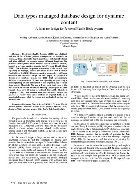 pdf data types managed database design for dynamic content a database design for personal