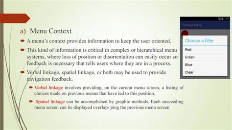 User Interface Design Module 3 Menus Ppt
