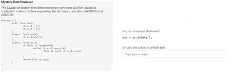 solved mystery data structure the javascript custom type