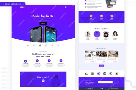 premium psd build faster mobile app website page