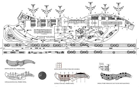 Elevation And Section Detail Of Airport Structure Cad Block Layout Dwg File Artofit