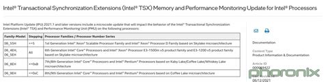 Intel Disabling Tsx On Certain Cpus Skylake And Coffee Lake Affected