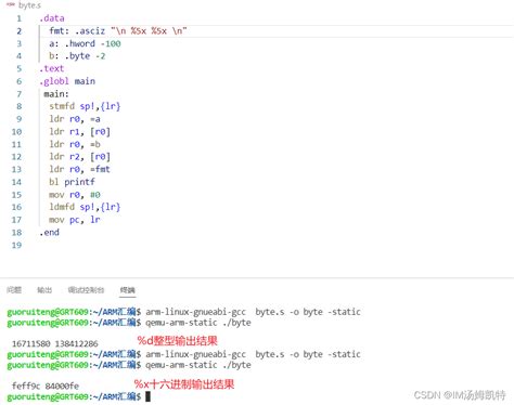 汇编语言hword、byte如何输出负数，c语言转汇编 汇编输出负数 csdn博客