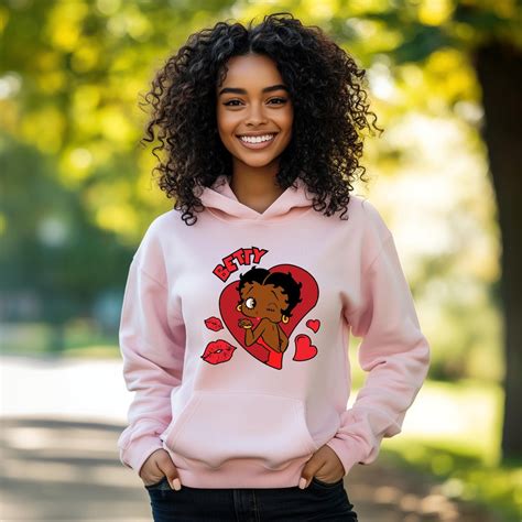 Betty Boop Hoodie Betty Boop Womens Valentine Hoodie Cute Valentine