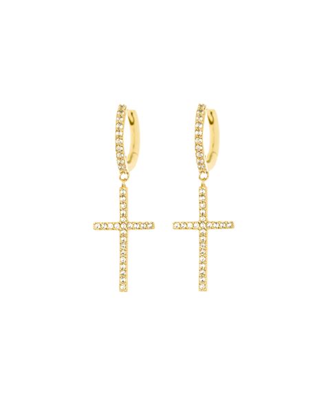 Topaz Cross Creolen Gold New One By Schullin