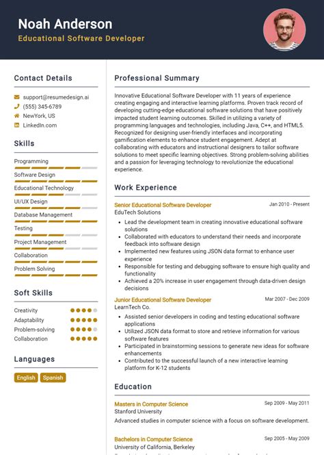 14 Educational Software Developer Resume Examples And Templates For 2024 Best Tips