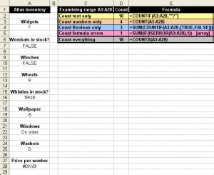 Toms Tutorials For Excel Counting All Data Types In A Range Tom Urtis