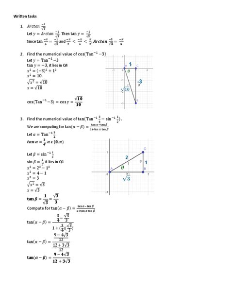 Written Tasks Inverse Trigonometric Functions Pdf Sine Lie Groups Written Tasks Inverse Trigonometric Functions Pdf Sine Lie Groups