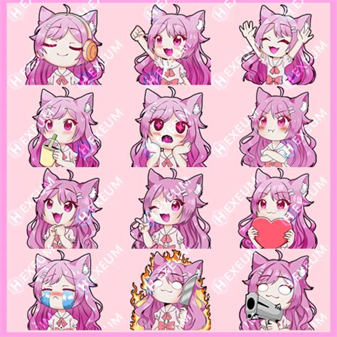 Chibi Twitch Emotes Pack