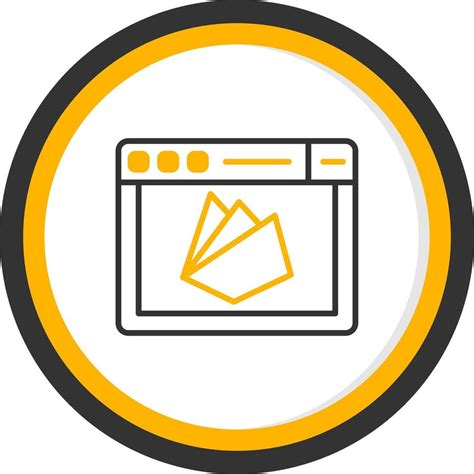 Firebase Real Time Database Line Two Color Circle 67511694 Vector Art
