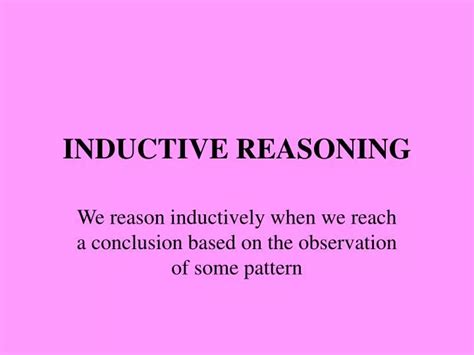 PPT INDUCTIVE REASONING PowerPoint Presentation Free Download ID