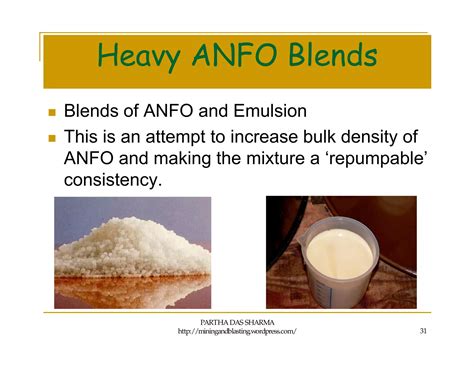 Anfo Emulsion And Heavy Anfo Blends Useful Explosive And Blasting