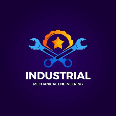 Logo Di Ingegneria Meccanica Sfumata Vettore Gratis