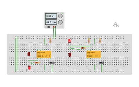 Circuit Design Reles Tinkercad