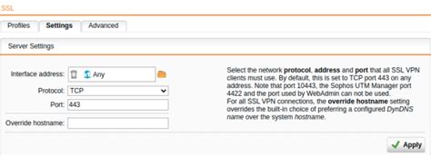 Configure The SSL Settings