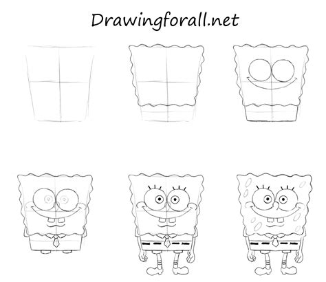 Spongebob Drawing Step By Step At PaintingValley Explore Collection Of Spongebob Drawing