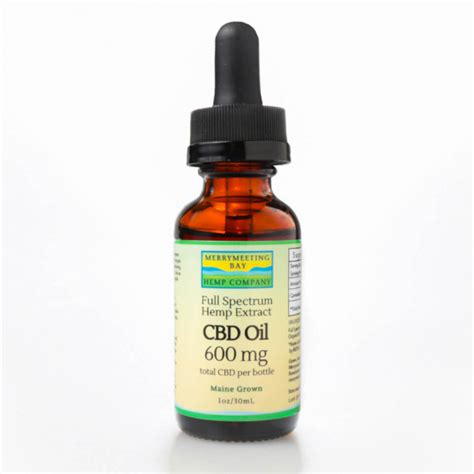 600mg Cbd Full Spectrum Hemp Oil Extract Tincture Merrymeeting Bay