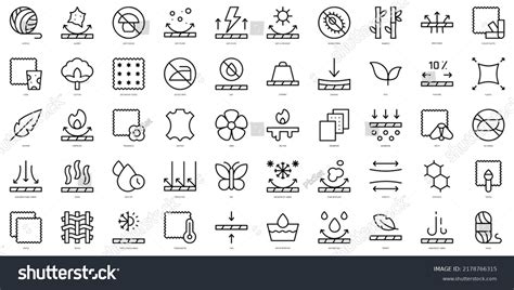 얇은 선 패브릭 기능 아이콘 벡터 스톡 벡터로열티 프리 2178766315 Shutterstock