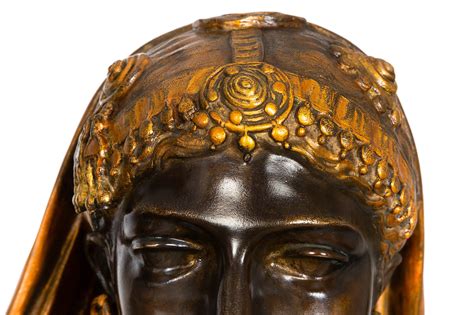 Femme Indienne A Torchiére Cast From A Model By Emile Coriolan