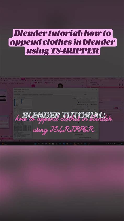 Blender Tutorial How To Append Clothes In Blender Using Ts4ripper