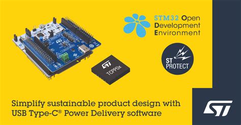 st releases usb type c® power delivery software for stm32
